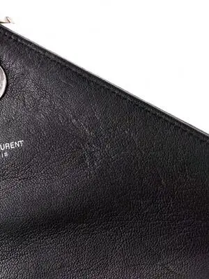 Saint Laurent Classic Monogram College Bag Embellished Matelasse Chevron Leather Medium Shoulder Bag