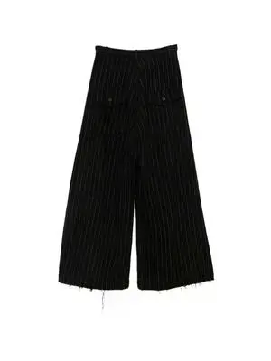 RUNDHOLZ Pinstripe Frayed-hem Trousers