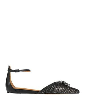 APEPAZZA Ballet Flats Size Leather, Textile Fibers - Black