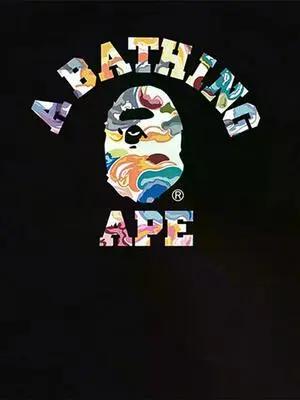 A BATHING APE Art Camo College T-shirt