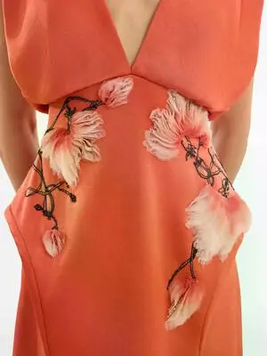 GEMY MAALOUF V-neck Beaded Maxi Dress
