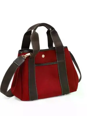 Rue De Verneuil Small Traversée Leather-trim Tote Bag - Red