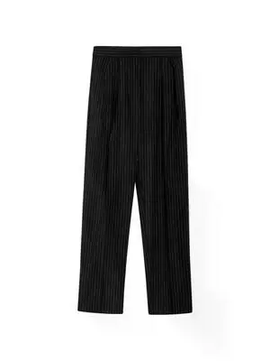 Max Mara Pinstripe-pattern Pleated Straight Trousers