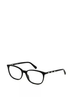 SWAROVSKI Crystal-embellished Rectangle-frame Glasses - Black