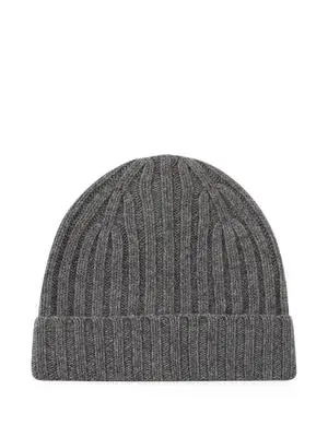 BEYOU Ribbed-knit Beanie Hat - Grey