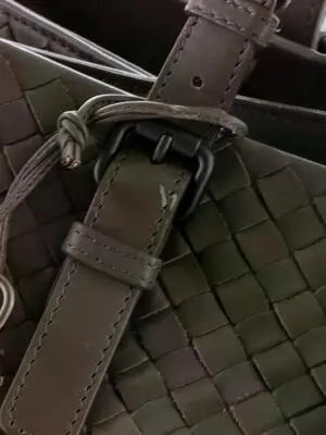 Bottega Veneta Roma Bag Intrecciato Nappa Medium Tote Bag - Grey