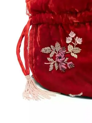 Bernadette Round Embroidered Bucket Bag