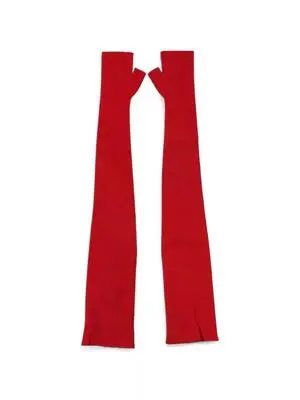 Dolce & Gabbana Knitted Fingerless Gloves - Red