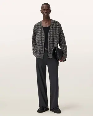 ALLSAINTS Zain Wool Blend Cardigan - Grey