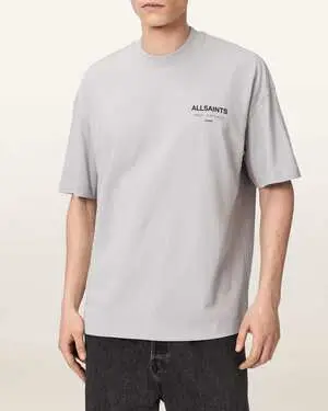 ALLSAINTS Underground Oversized Cotton T-shirt - Grey