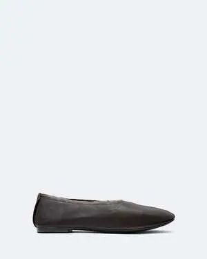 ALLSAINTS Hailee Leather Ballet Flats - Brown