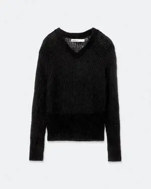 ALLSAINTS Mabel Alpaca-blend V-neck Sweater Black