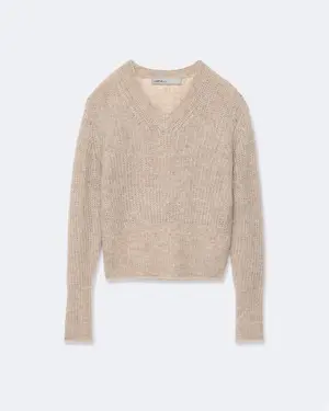 ALLSAINTS Mabel Alpaca-blend V-neck Sweater - Grey
