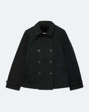 ALLSAINTS Tilda Double-breasted Cotton Peacoat - Black