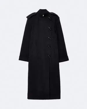 ALLSAINTS Ellis Oversized Toggled Wool Coat - Black