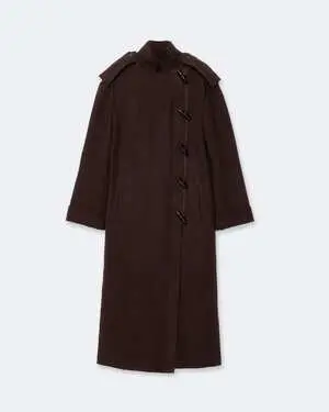 ALLSAINTS Ellis Toggled Wool Coat - Brown