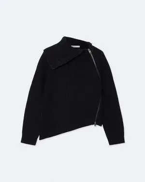 ALLSAINTS Cleo Relaxed-fit Funnel-neck Sweater - Blue