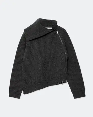 ALLSAINTS Cleo Relaxed-fit Funnel-neck Sweater - Grey