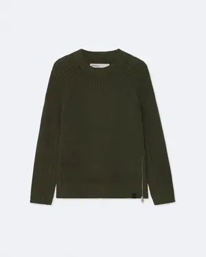 ALLSAINTS Kit Acid-washed Cotton Crew-neck Sweater - Green