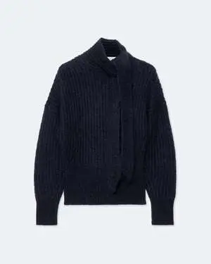 ALLSAINTS Etty Bow-detail Knitted Sweater - Blue