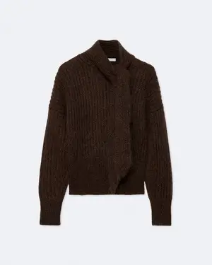 ALLSAINTS Etty Bow-detail Knitted Sweater Red