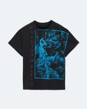 ALLSAINTS Addi Pillars Regular-fit T-shirt - Black
