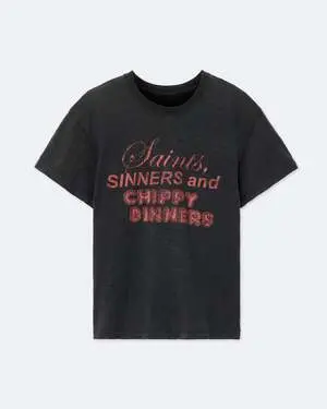 ALLSAINTS Addi Chippy Regular-fit T-shirt - Black