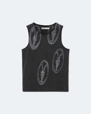ALLSAINTS Jenny Stamped Regular-fit Tank Top - Black