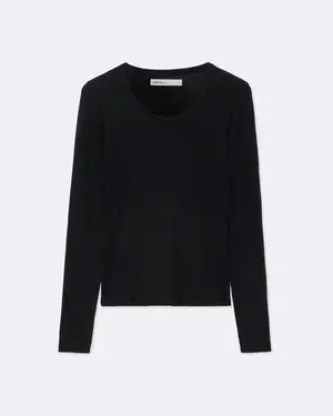 ALLSAINTS Teresa Slim-fit Long-sleeve T-shirt Black