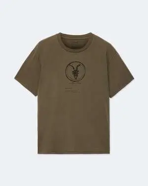 ALLSAINTS Ramskull Regular-fit Graphic T-shirt - Khaki