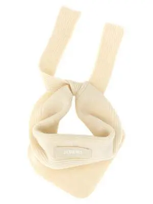 Jacquemus Le Chale Gros-grain' Bandana - White