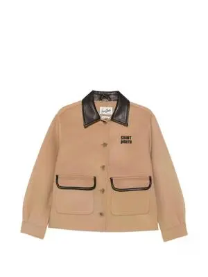 MC2 SAINT BARTH Glacienne Contrast-collar Logo-embroidered Jacket - Neutrals