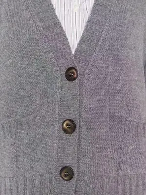BASE MILANO V-neck Patch-pocket Cardigan