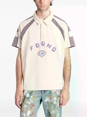 FOUND Logo-embroidered Raglan-sleeve Polo Shirt