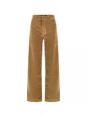 LOIS Corduroy Wide-leg Trousers - Brown