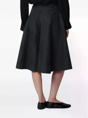 Source Unknown Aviel Flared Knee-length Shorts - Grey