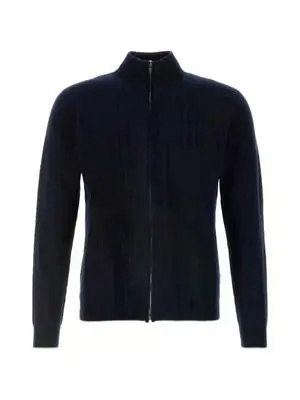 Fedeli Ribbed-knit Cashmere Cardigan - Blue