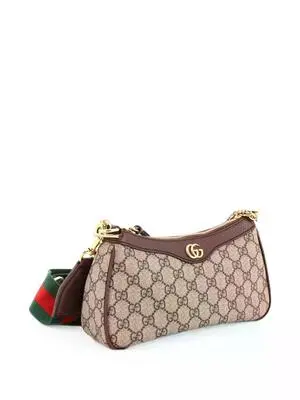 Gucci Ophidia Charm Shoulder Bag Gg Coated Canvas Small Crossbody Bag - Brown