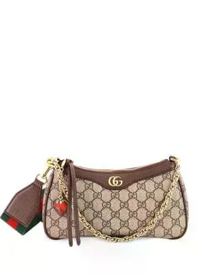 Gucci Ophidia Charm Shoulder Bag Gg Coated Canvas Small Crossbody Bag