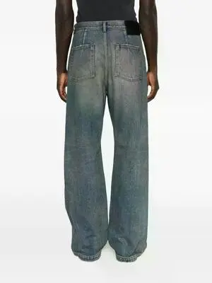 Rick Owens Faded Wide-leg Jeans