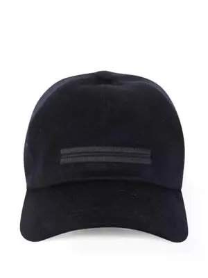 Zegna Dark Baseball Cap In Oasi Cashmere - Blue