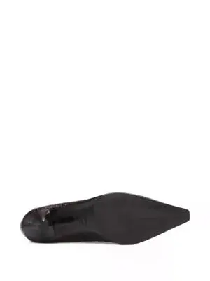 NOTABENE Emmy Low Crocodile-embossed Heeled Pumps