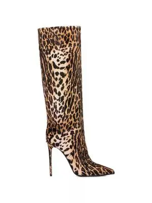 LE SILLA Eva Leopard-print Boots - Brown