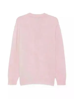 CENERE GB Crew-neck Ribbed-trim Sweater - Pink
