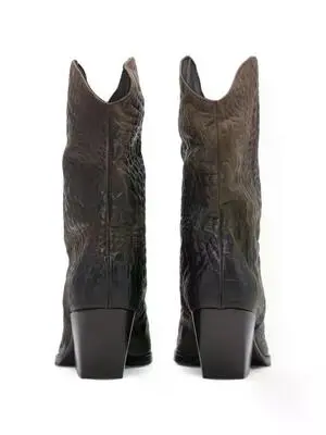 NOTABENE Zora Crocodile-effect Cowboy Boots