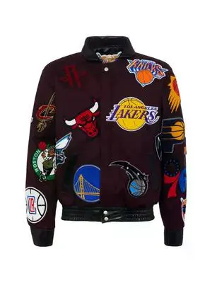 JEFF HAMILTON Nba Collage Patch Jacket - Brown