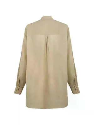 CORTANA Raoul Band-collar Shirt - Neutrals