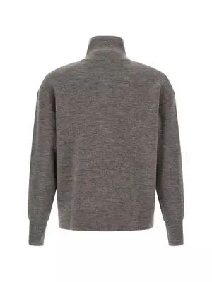 MA'RY'YA Half-zip Dropped-shoulder Sweater - Grey