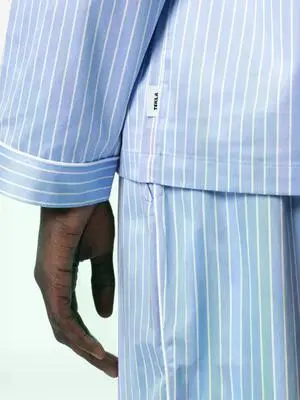 TEKLA Striped Cotton Pyjamas