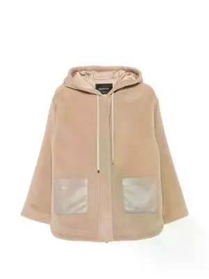 Fabiana Filippi Hooded Leather-patch Coat - Neutrals